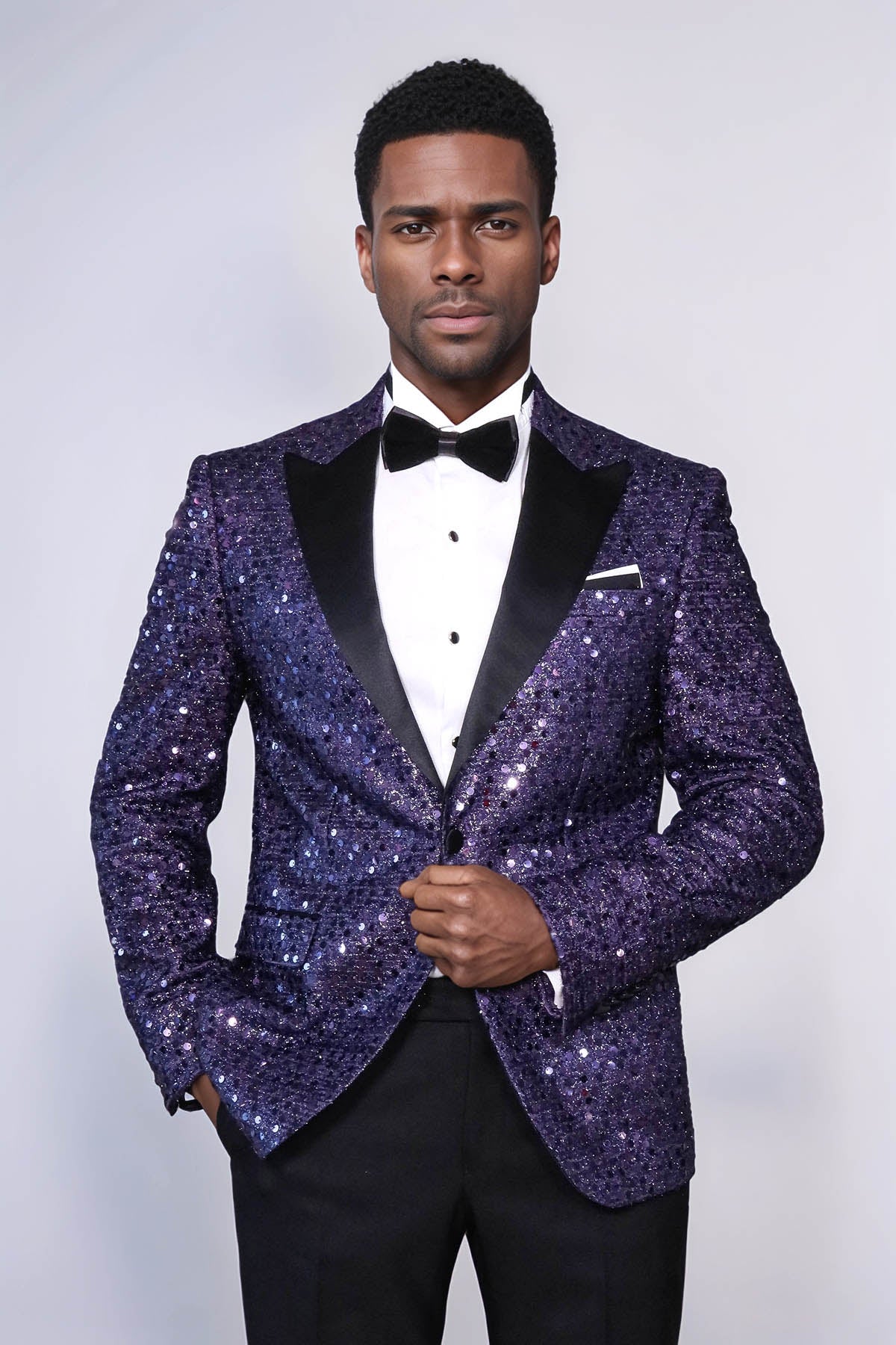 Glitter Pattern Purple Men Prom Blazer | Wessi – Wessi - Discover Diversity