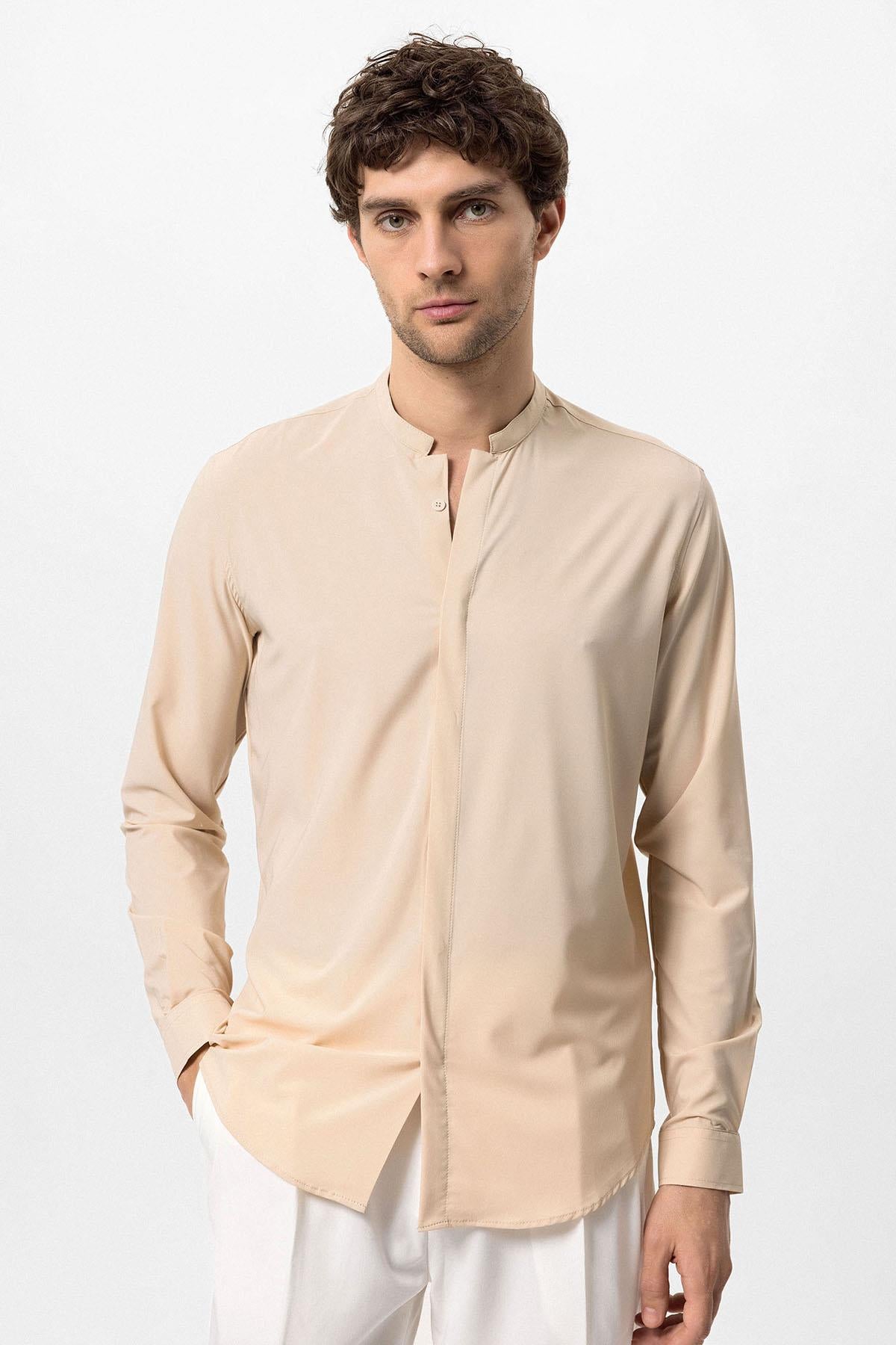 Beige Long Sleeve Men's Shirt - Wessi – Wessi - Discover Diversity